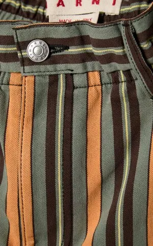 Marni Striped Cotton-blend Woven Shorts