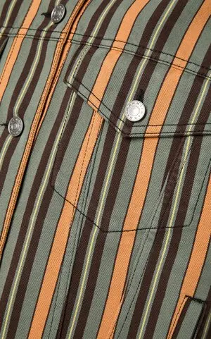 Marni Stripped Cotton-blend Woven Jacket