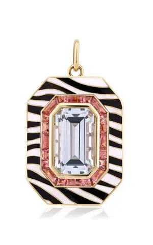 HOUSE JANOLO 18kt Yellow Gold The Savanna Pendant - Multi