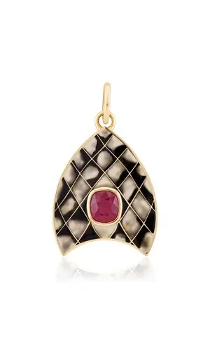 HOUSE JANOLO 18kt Yellow Gold High Hat Pendant - Multi