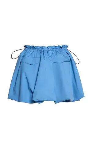 Marni Balloon Drawstring Cotton Woven Skirt