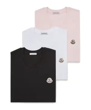 Moncler Logo Patch T-shirt Set - Black