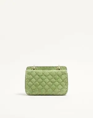 Valentino Garavani Rockstud Spike Small Suede Bag - Mint