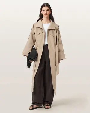 ALLSAINTS Clayton Relaxed Fit Trench Coat