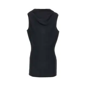 Khaite Crepe Satin Mini Dress - Black