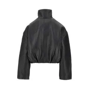 ROTATE BY BIRGER CHRISTENSEN Leather Boxy Jacket