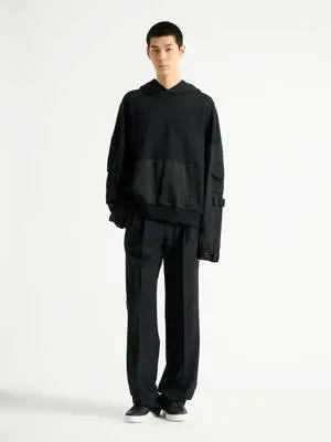 Balmain Textured Nylon Utility Hoodie
