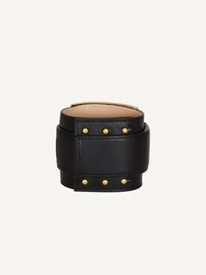 Balmain Anthem Buckled Leather Bracelet