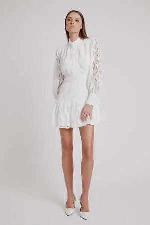Bardot Remy Lace Dress - Ivory