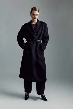 Bardot Classic Oversized Coat - Black
