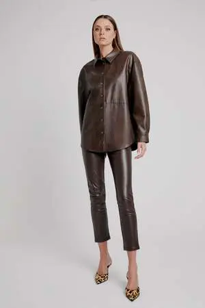 Bardot Jaedon Vegan Leather Shirt