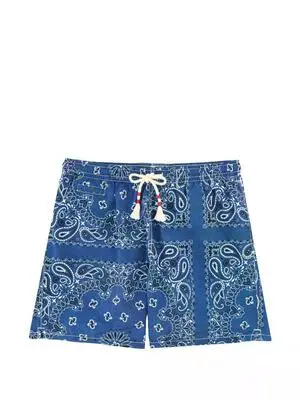 MC2 SAINT BARTH Caprese Bandana Print Swim Shorts - Blue