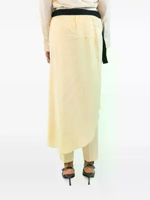 Brunello Cucinelli Draped Skirt Overlay Trousers