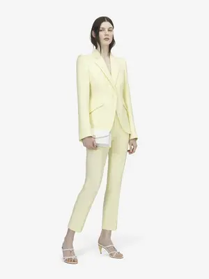Alexander McQueen Wool Gabardine Cigarette Trousers