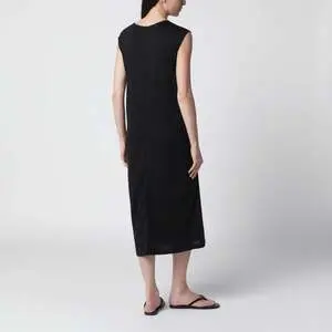 TOTEME Belted Maxi Jersey Dress - Black
