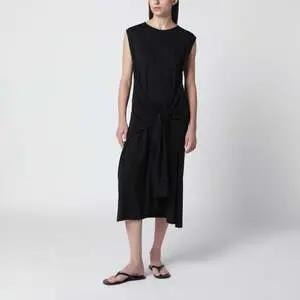 TOTEME Belted Maxi Jersey Dress - Black