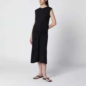 TOTEME Belted Maxi Jersey Dress - Black