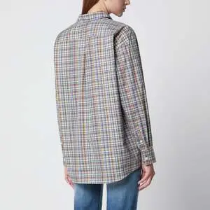 TOTEME Oversized Checked Organic Cotton Shirt - Blue