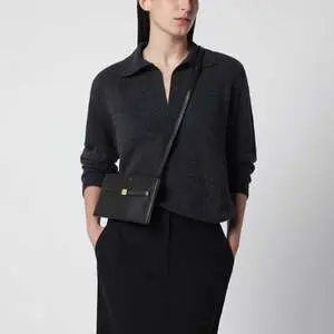 TOTEME Leather Crossbody Bag With Belt Detail - Black