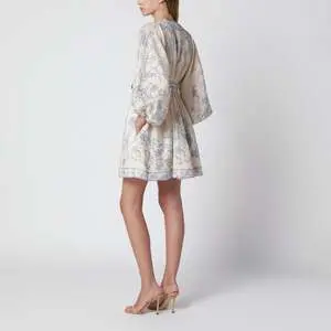 Zimmermann Indra Plunge Dress - Multicolor