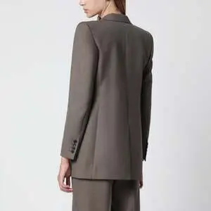 Saint Laurent Taupe Virgin Wool Single-breasted Jacket