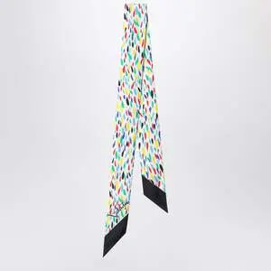 Valentino Garavani Silk Bandeau Scarf With Multicolor Print Multicolor