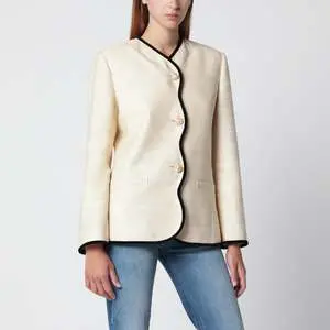 Valentino Garavani Silk And Linen Jacket - Beige