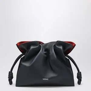Loewe Dark Blue Layered Medium Flamenco Leather Clutch