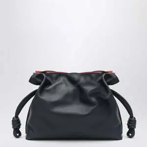 Loewe Dark Blue Layered Medium Flamenco Leather Clutch