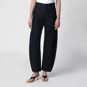 AGOLDE Luna High Rise Pieced Taper Jeans In Indigo Denim - Blue
