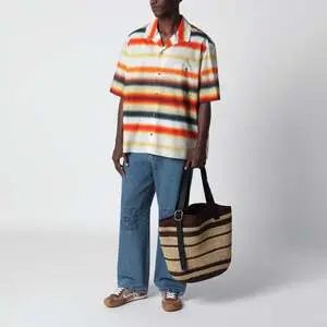 Loewe Striped Raffia Loop Bag