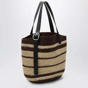 Loewe Striped Raffia Loop Bag