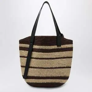 Loewe Striped Raffia Loop Bag