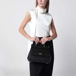 Dolce & Gabbana Large Sicily Handbag - Black