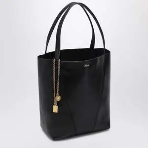 Chloé Spin Black Medium Tote Bag - Blue