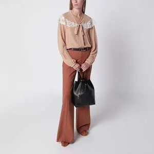 Chloé Spin Black Medium Tote Bag - Blue