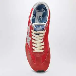 GOLDEN GOOSE Marathon Sneakers In Nylon And Suede - Red