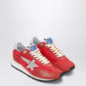 GOLDEN GOOSE Marathon Sneakers In Nylon And Suede - Red
