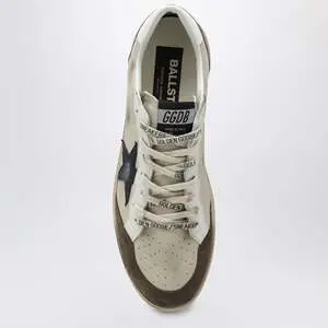 GOLDEN GOOSE Ball Star Leather And Suede Sneakers - White