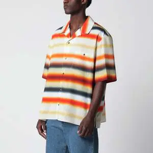 Loewe Striped Short-sleeve Cotton Shirt - Orange