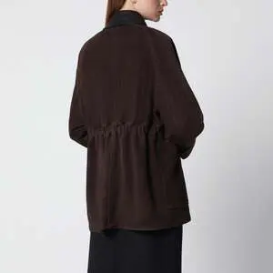 Nour Hammour Grange Suede Leather Jacket - Brown