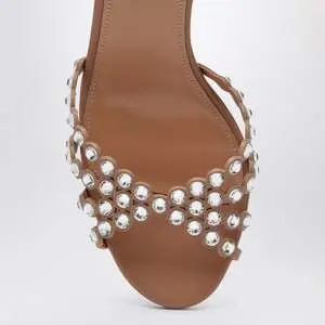 AQUAZZURA Tequila Sandal Crystal Nappa Leather - Pink