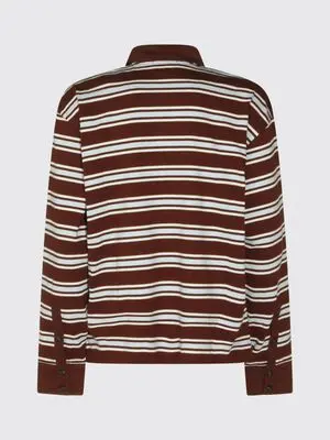 RAG&BONE Long-sleeved Striped Cotton Polo Shirt With Embroidered Logo