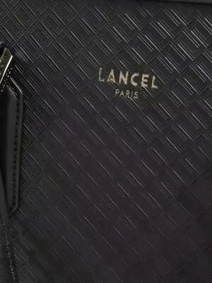 LANCEL Charlie Embossed Leather Briefcase