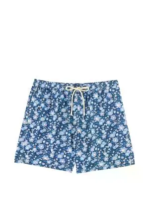 MC2 SAINT BARTH Floral Print Swim Shorts - Blue
