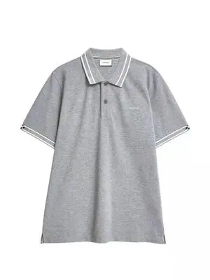 Pringle Of Scotland Diamond Jacquard Collar Polo Shirt - Grey