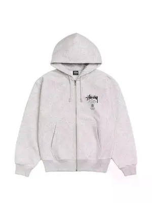 StÜssy World Tour Zip-up Hoodie - Grey