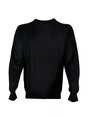 Altea Crew Neck Fine Knit Sweater - Black