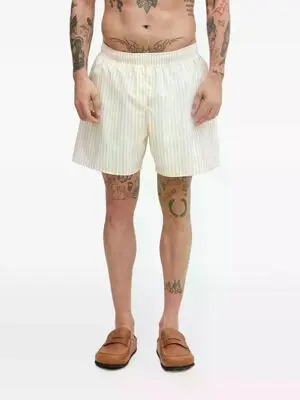Lacoste Striped Swim Shorts - White