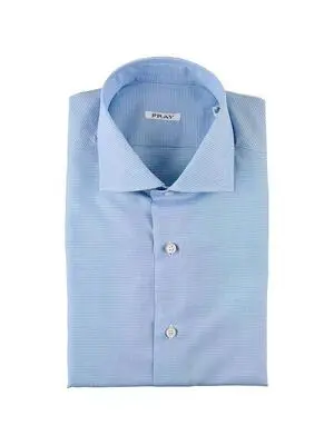 FRAY Check-pattern Button-down Shirt - Blue